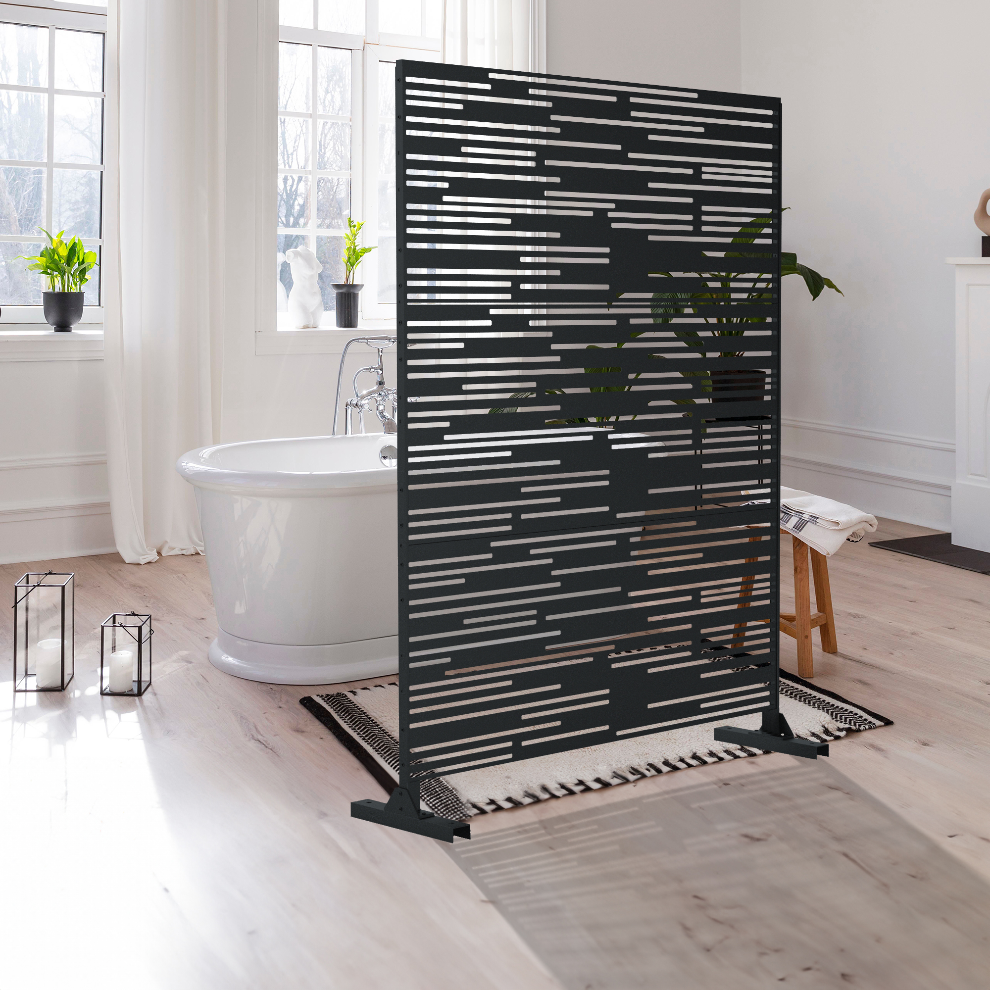 Ufurpie Outdoor Metal Privacy Screen,Indoor Room Decorative Divider ...