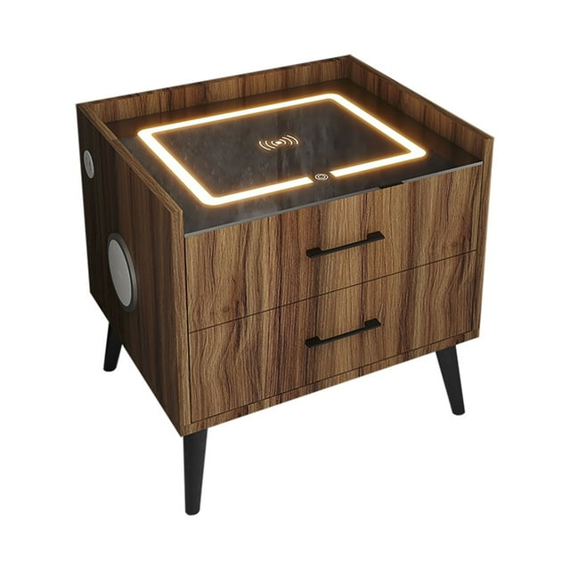 Ufurpie Smart Nightstand,End Table with Charging Station Wireless ...