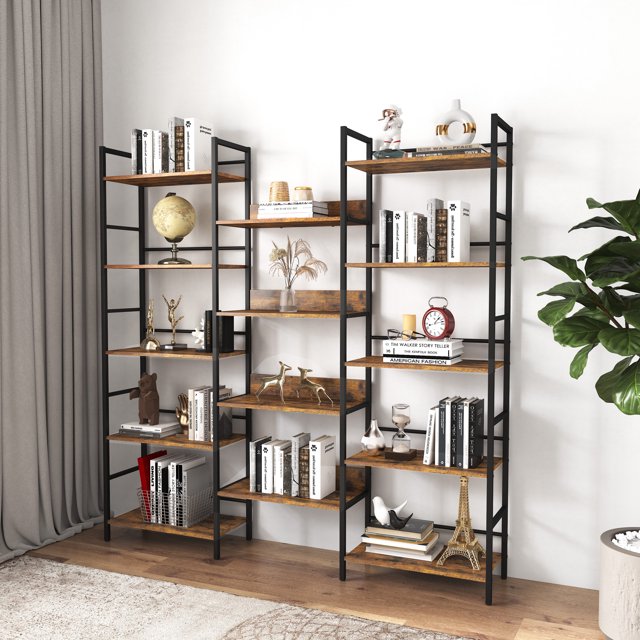 Ufurpie Triple Wide 14 Stories Bookshelves,Large Display Shelf ...