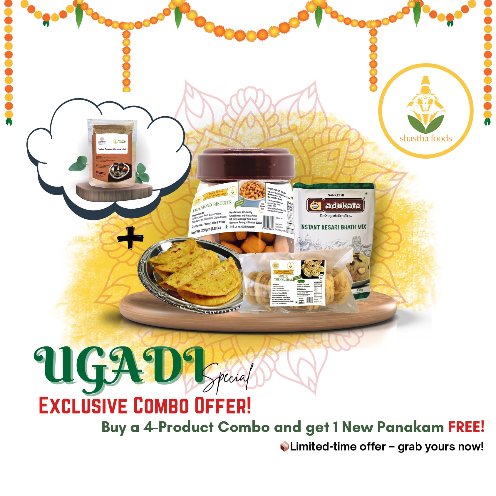 Ugadi Special Snacks & Sweets Combo (Pack of 5) - Celebrate Ugadi with ...