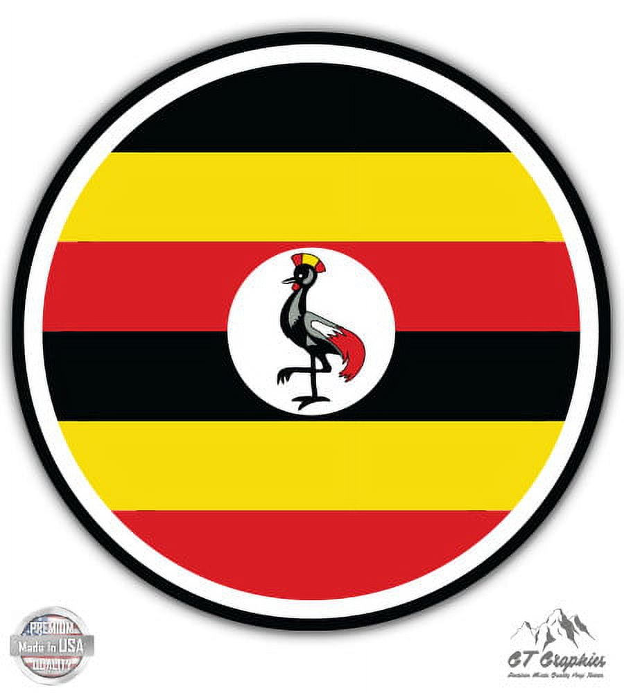 Uganda Flag - 12" Vinyl Sticker Waterproof Decal - Walmart.com