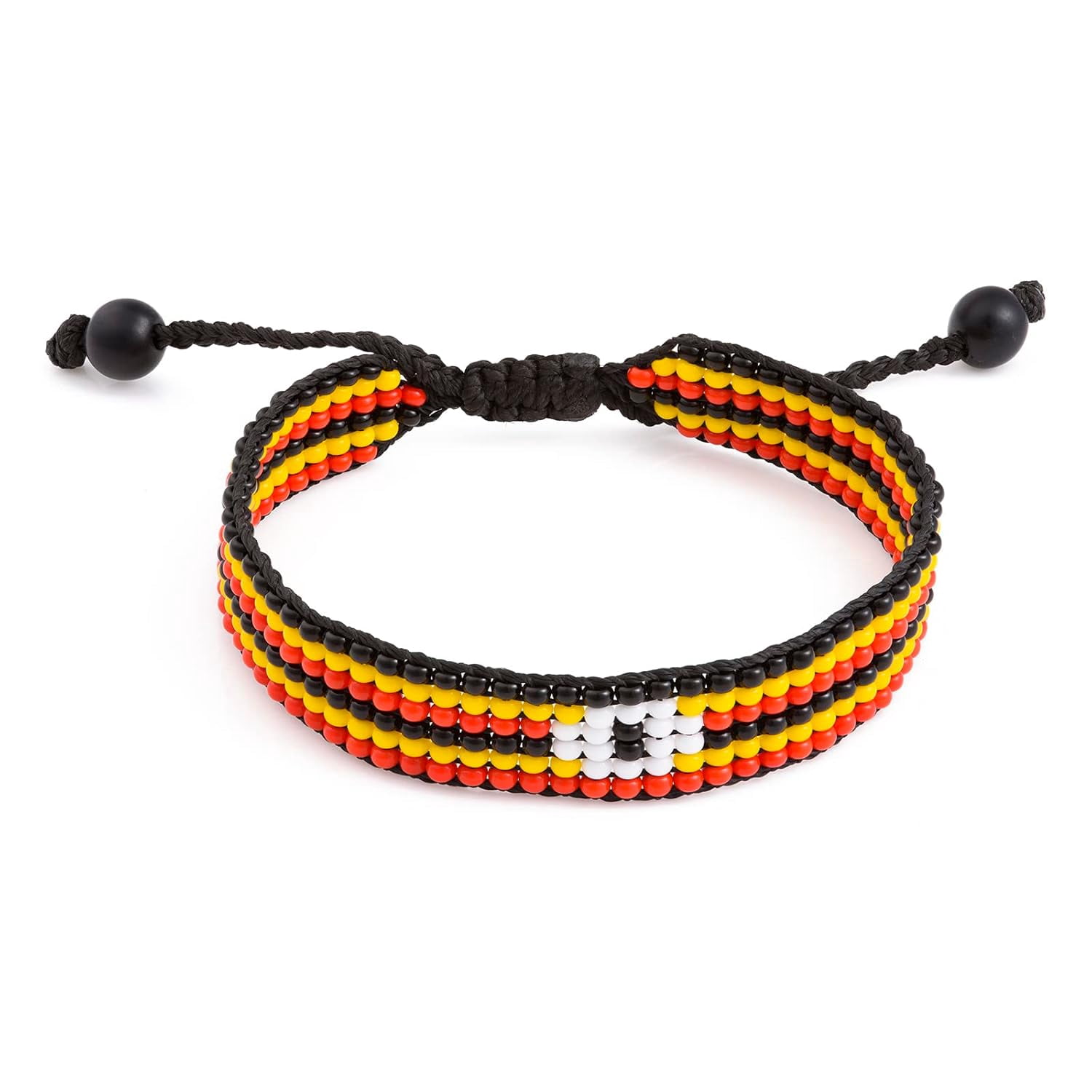 Uganda Flag Bracelet: Handmade Bracelet,Adjustable Beaded Boho-Style ...