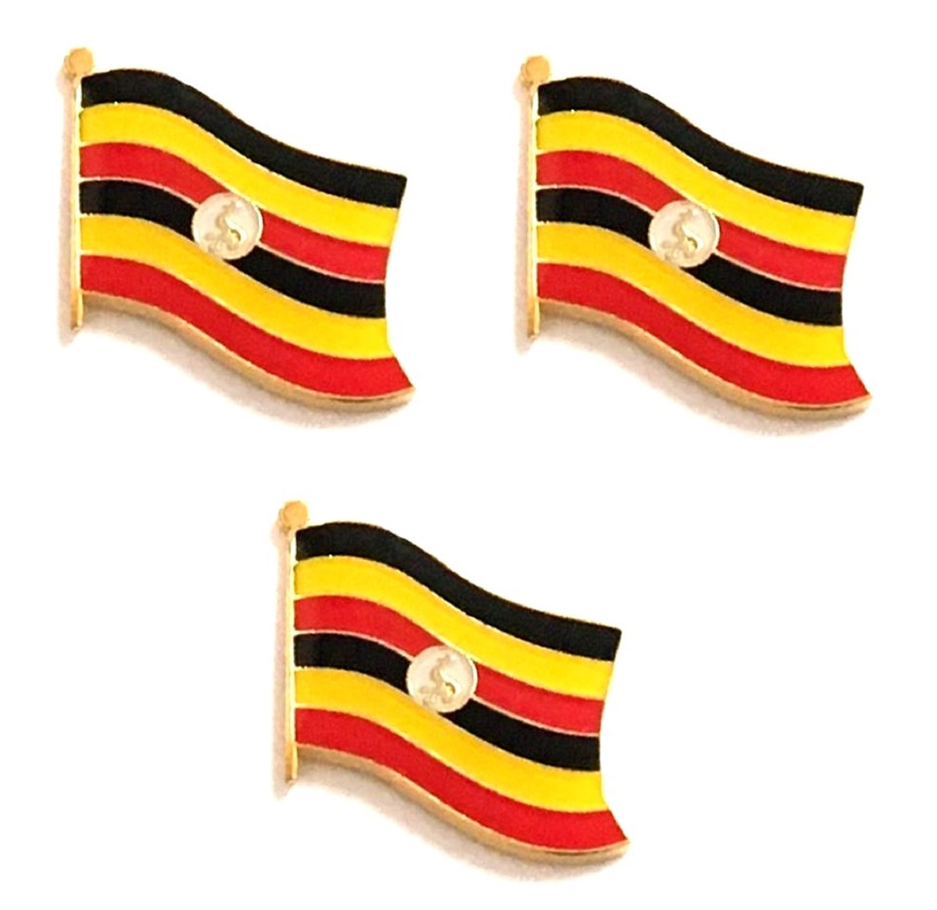 Uganda Flag Lapel Pins, Pack of 3 - Walmart.com