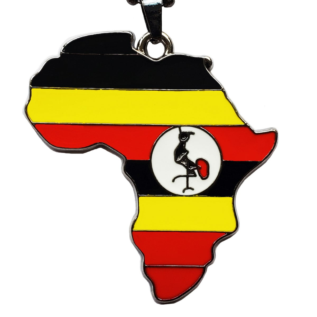 Uganda Flag Pendant Necklace African Map Chain by Dupsie's - Walmart.com