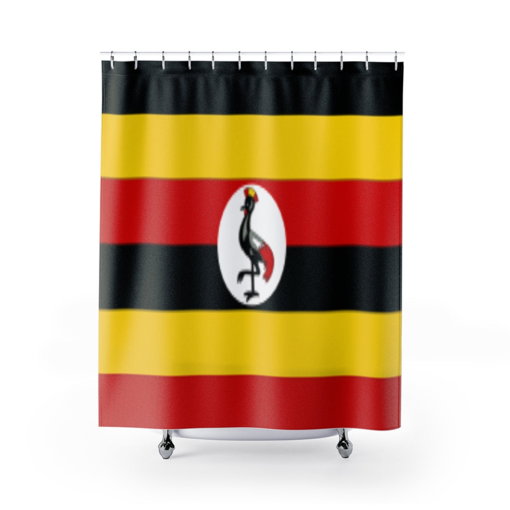 Uganda Flag Premium 71"x74" Waterproof Shower Curtain for Stylish Bath ...