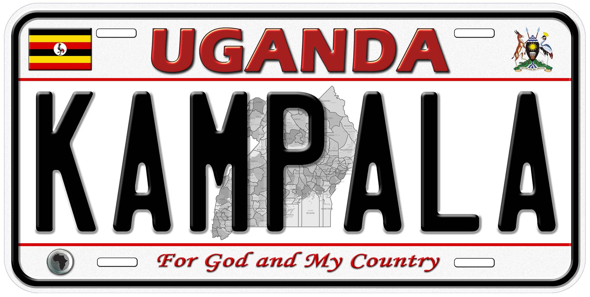 Uganda Kampala Africa Custom Novelty Car License Plate - Walmart.com