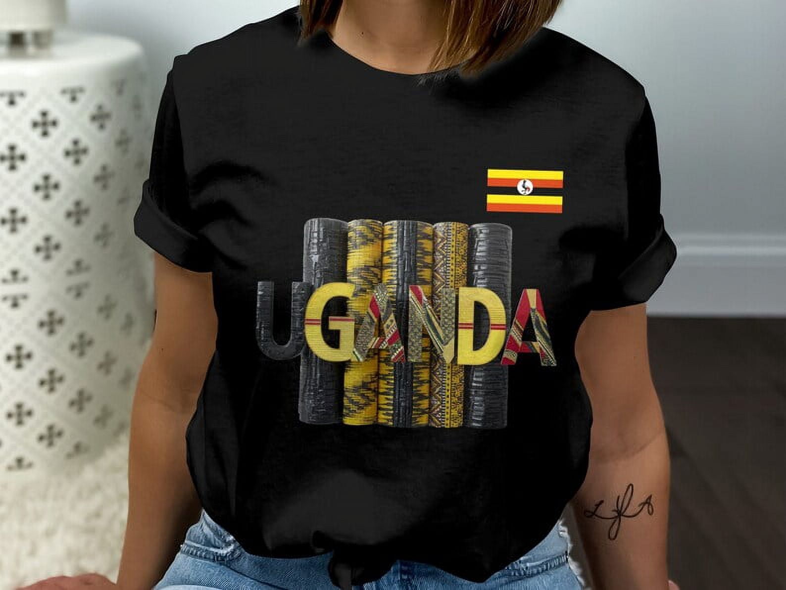 Uganda Pride T-Shirt, African Heritage Tee, Unique Uganda Flag Art ...