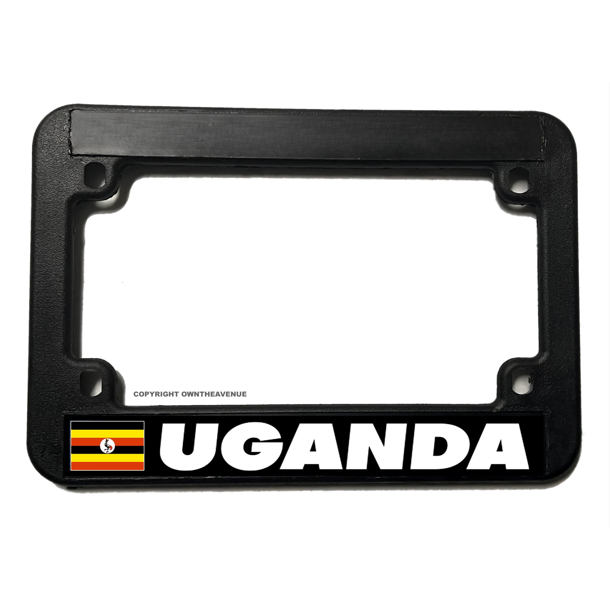 Uganda Ugandan World Flag Country Motorcycle License Plate Frame ...