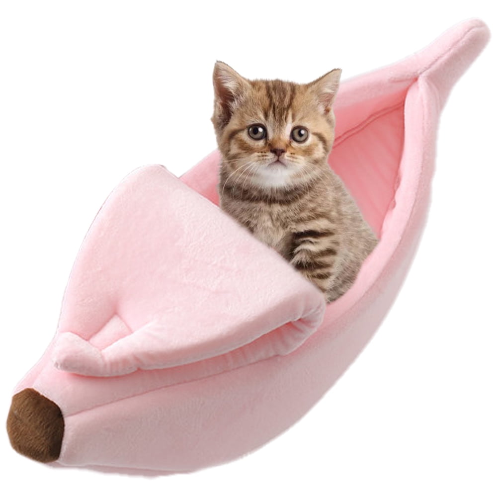Ugerlov Cute Banana Cat Bed House , Christmas Pet Bed Soft Warm Cat ...