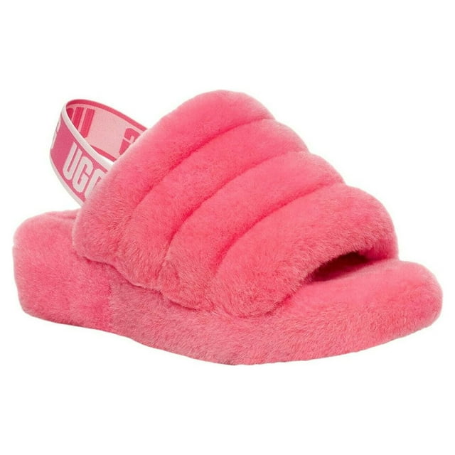 Ugg Fluff Yeah Women's Grooved Shearling Slingback Slippers - Walmart.com
