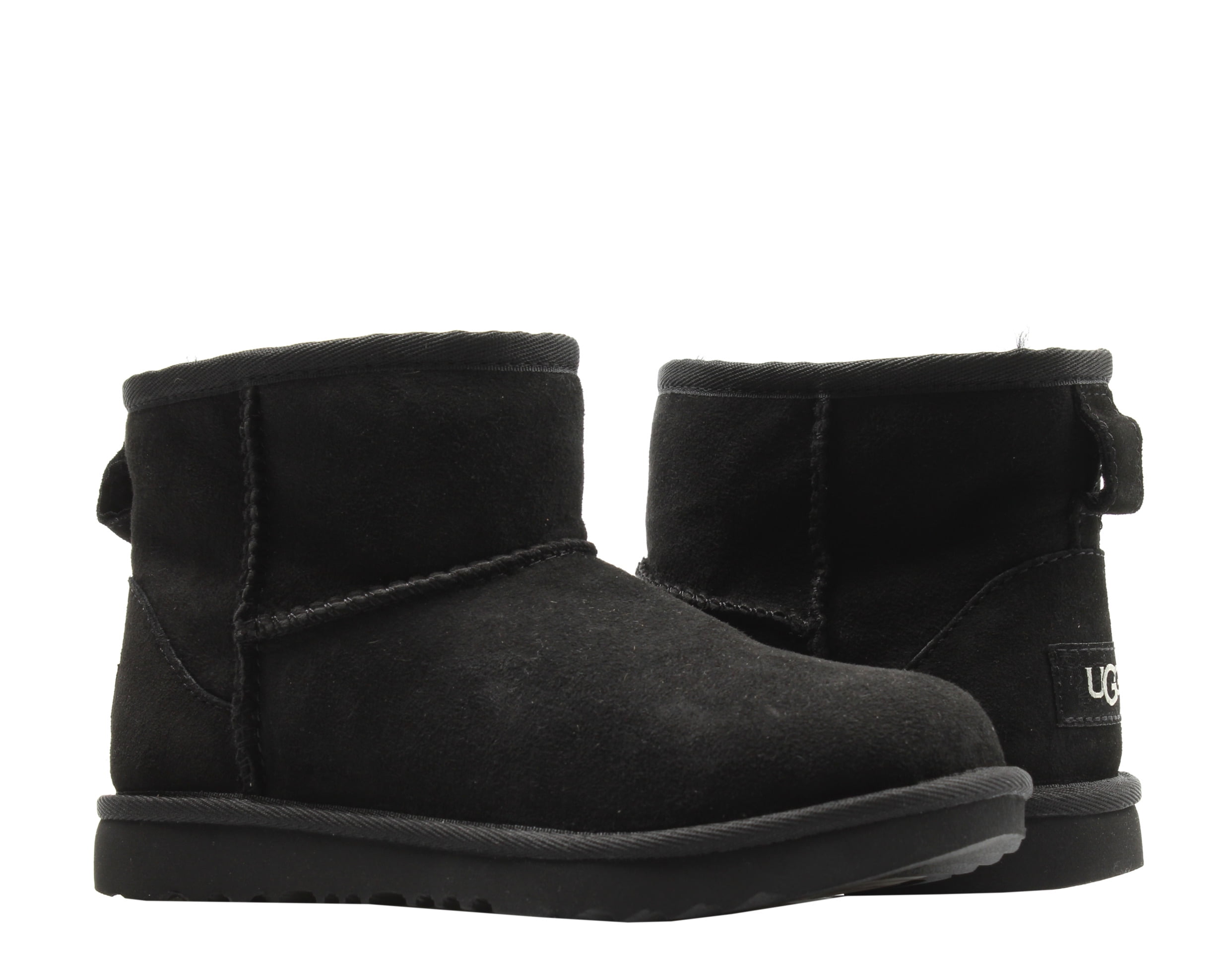 UGG Girls Classic Mini II Boots, Black, Size 2 M US, Pretreated ...