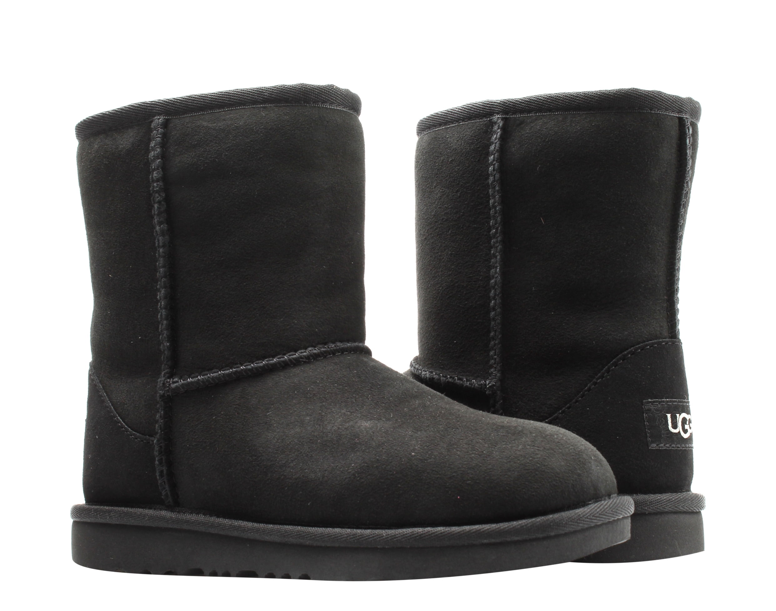 UGG Kids Classic II Boot, Black, Pretreated Sheepskin, Size 2 M US ...