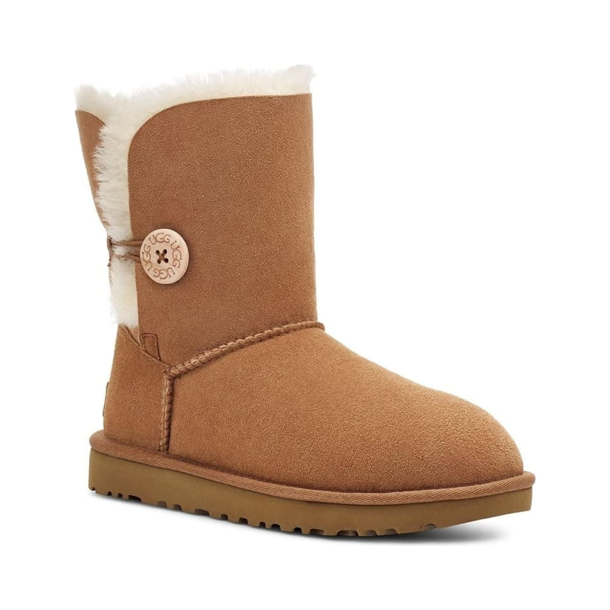 Ugg Women's Bailey Button II Chestnut High-Top Sheepskin Boot - 9M ...