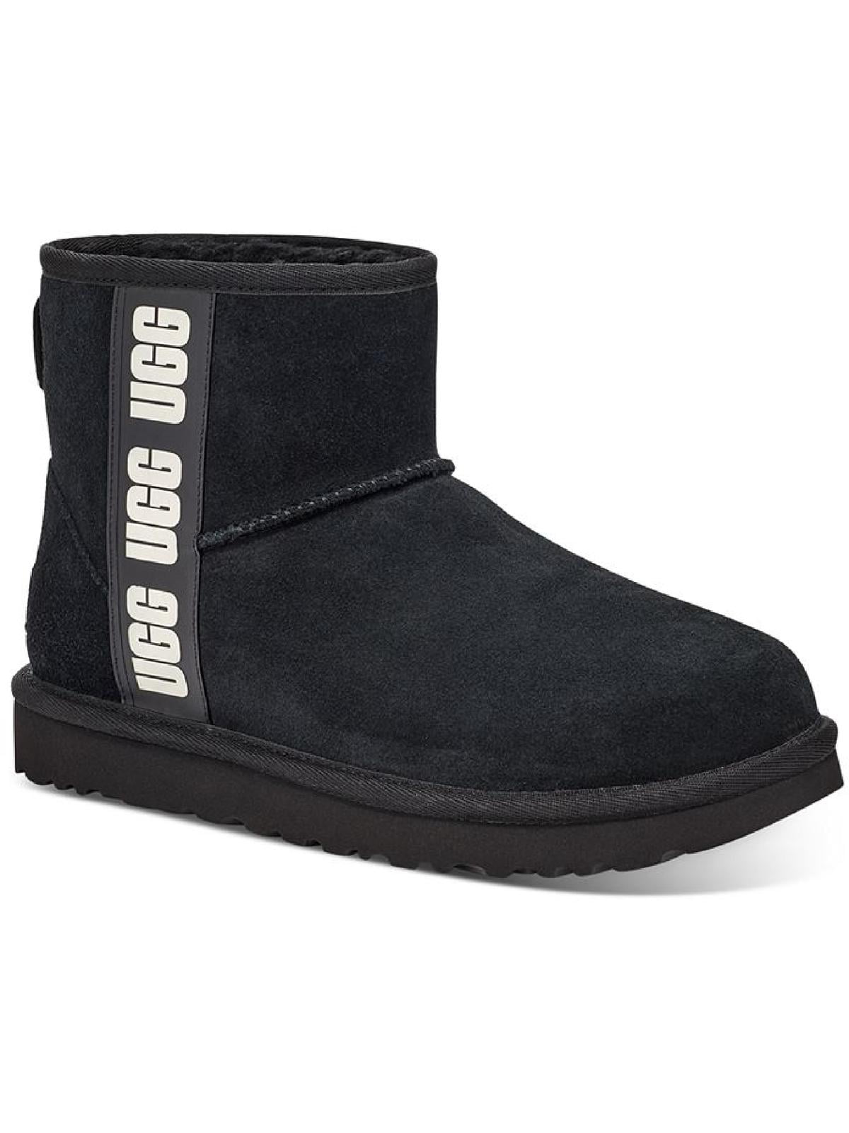 Ugg Womens Classic Mini Side Logo Suede Wool Lining Winter & Snow Boots ...