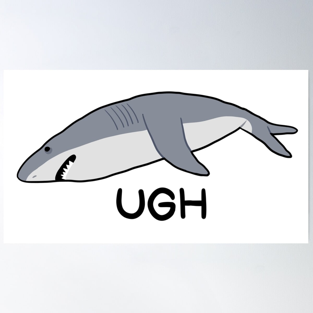 Ugh Shannon The Shark Poster Wall Art, Modern Wall Decor For Living ...