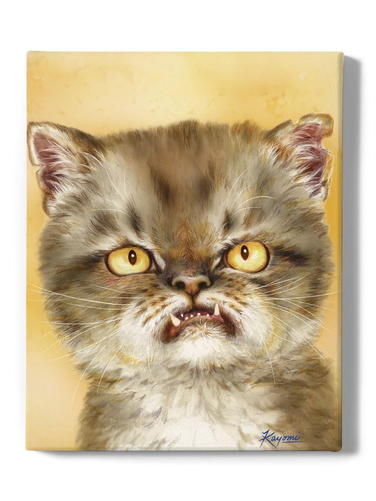 Ugly Cat Wrapped Canvas -Kayomi Harai Designs, - Walmart.com
