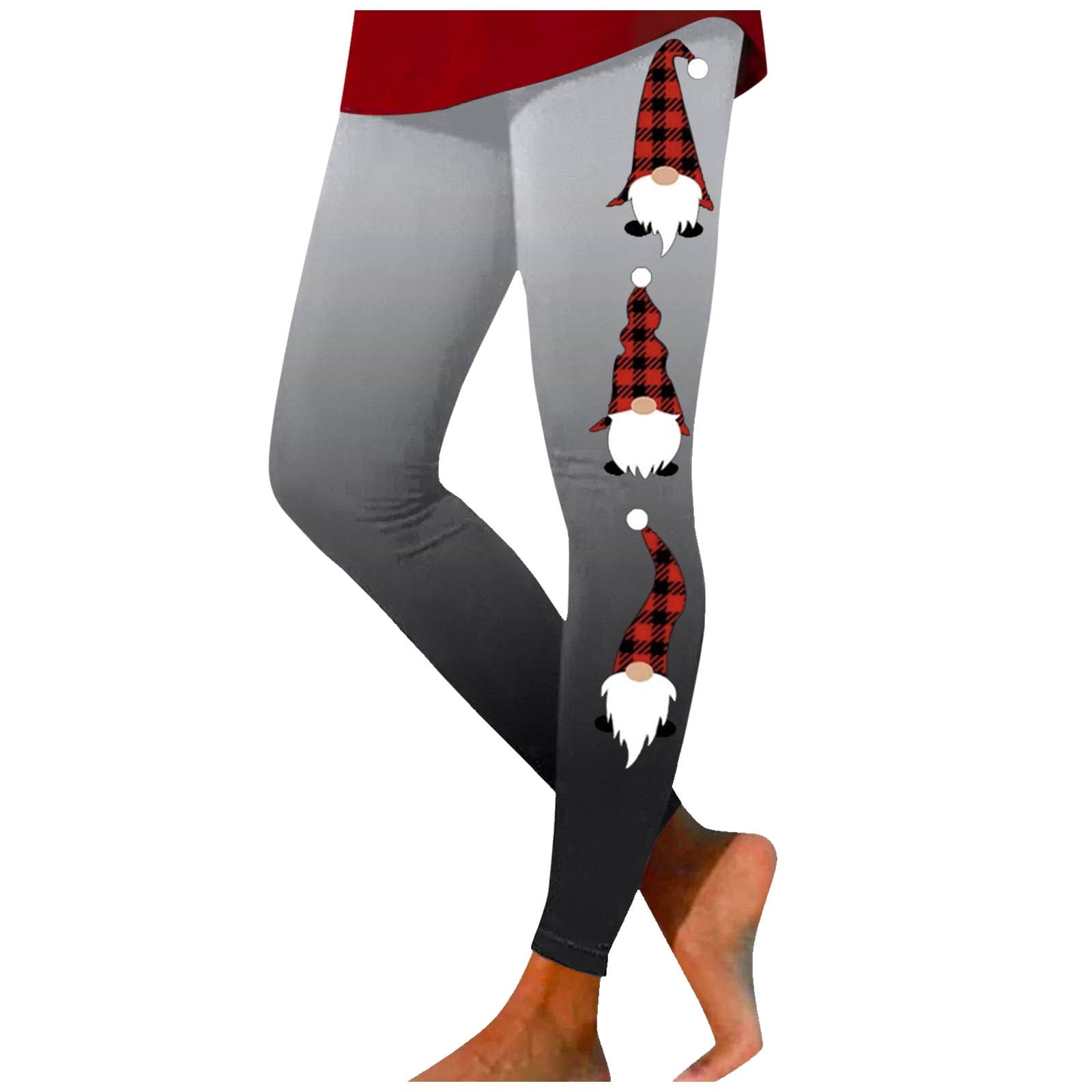 Christmas Leggings Women Funny Cute Xmas Print Elastic Waist Fall ...