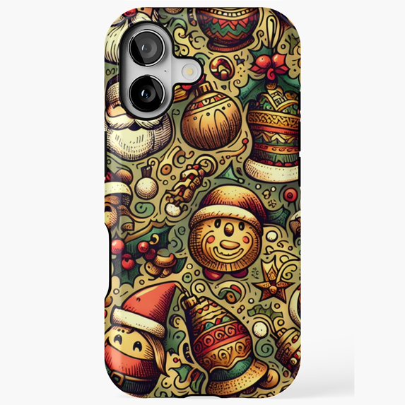 Ugly Christmas Sweater Pattern Art iPhone 17 through 11 Pro Max Phone ...