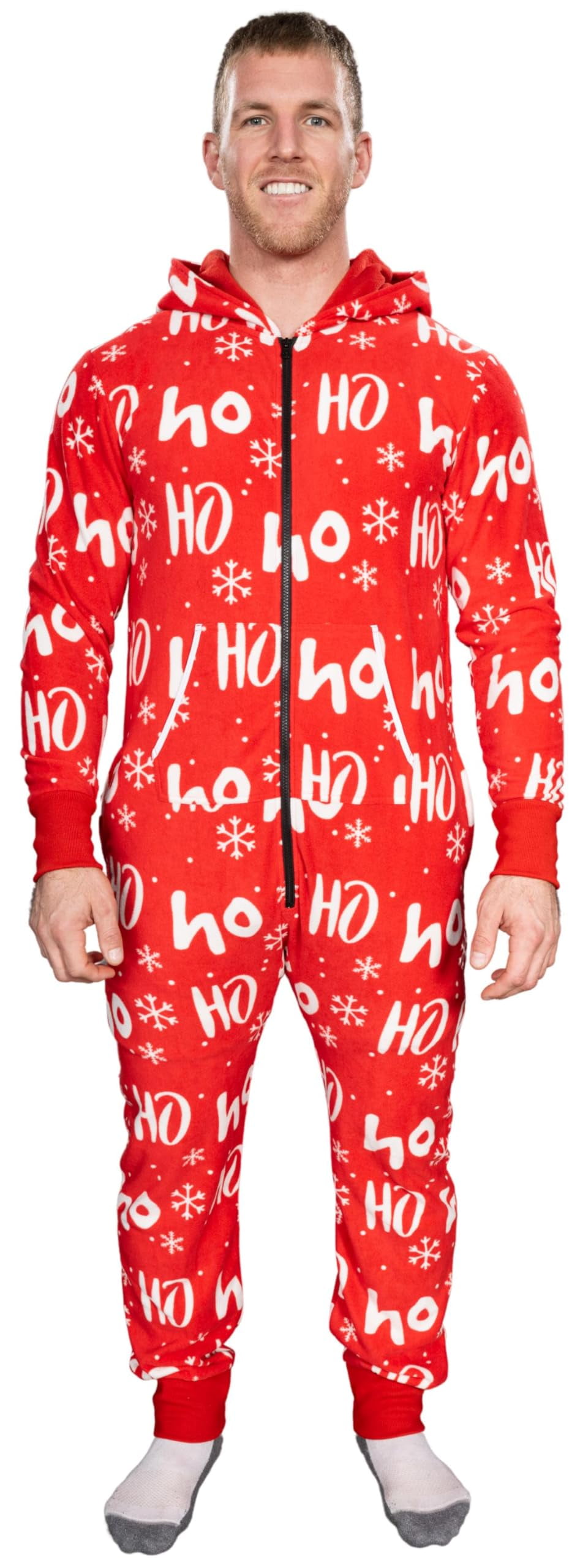 Ugly Christmas Sweater Style Fair Isle Jumpsuit Cozy Adult Union Suit ...