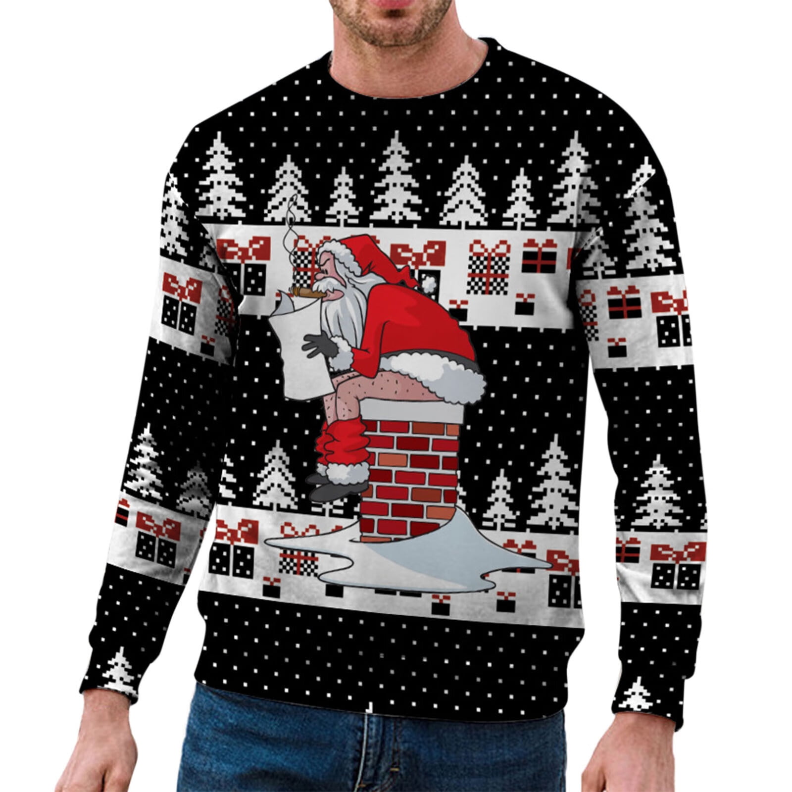 Christmas Sweatshirt Funny Design Pullover Sweater for Xmas Holiday ...