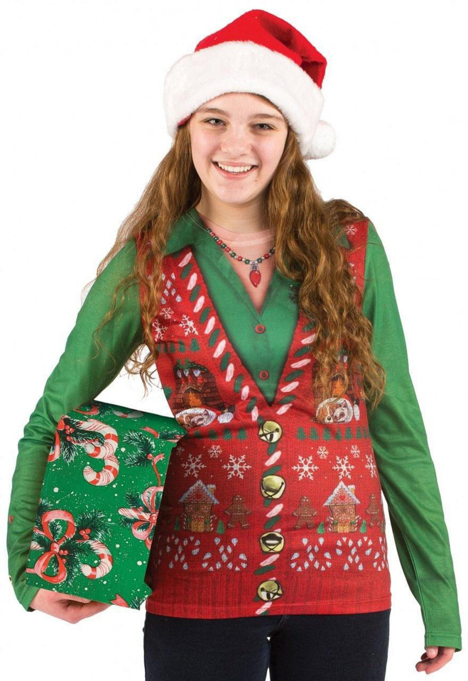 Ugly Christmas Vest Adult Halloween Accessory - Walmart.com