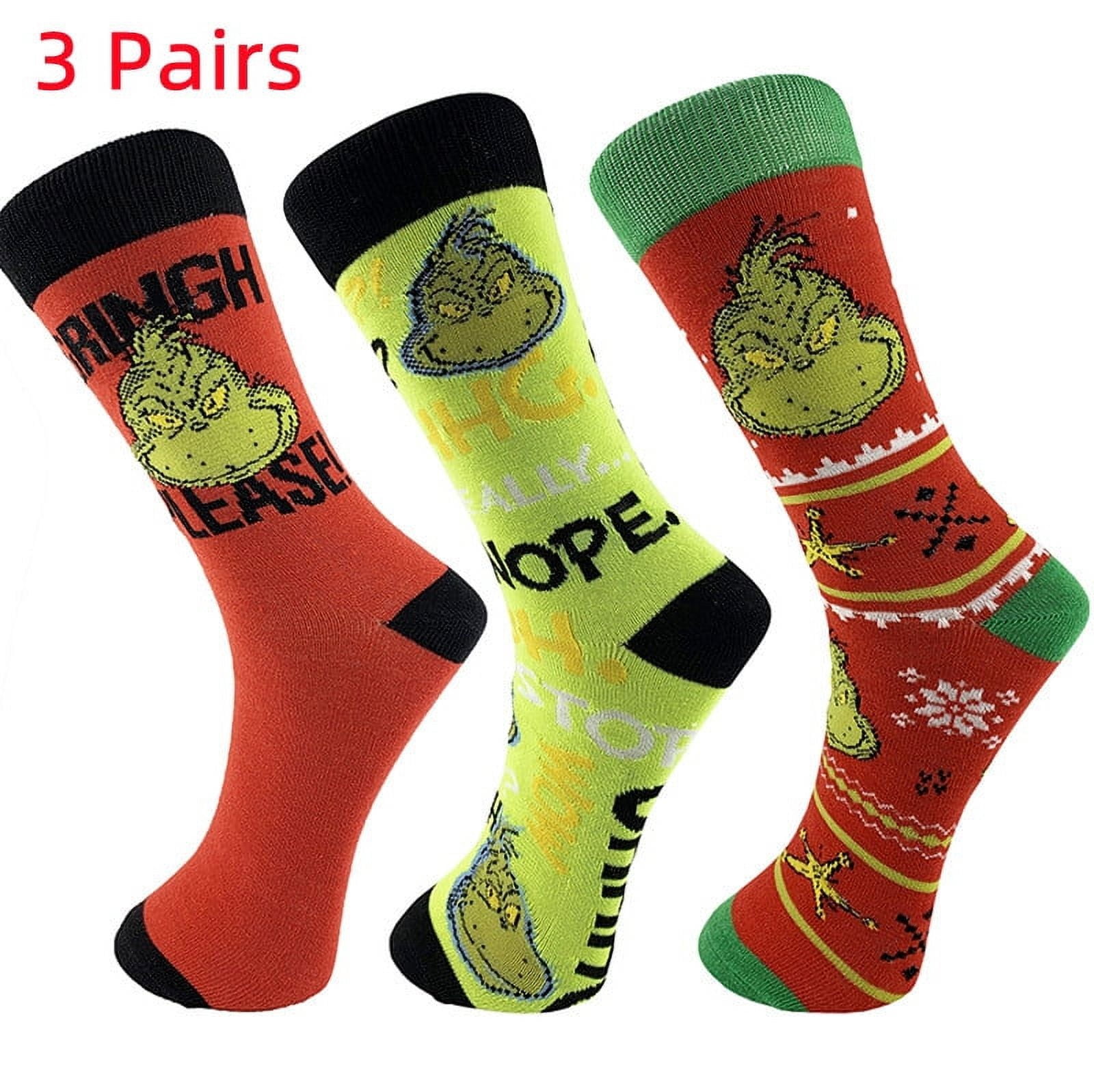 Ugly Christmas'fits Grinch Cartoon Socks Grinch Socks Christmas Socks ...