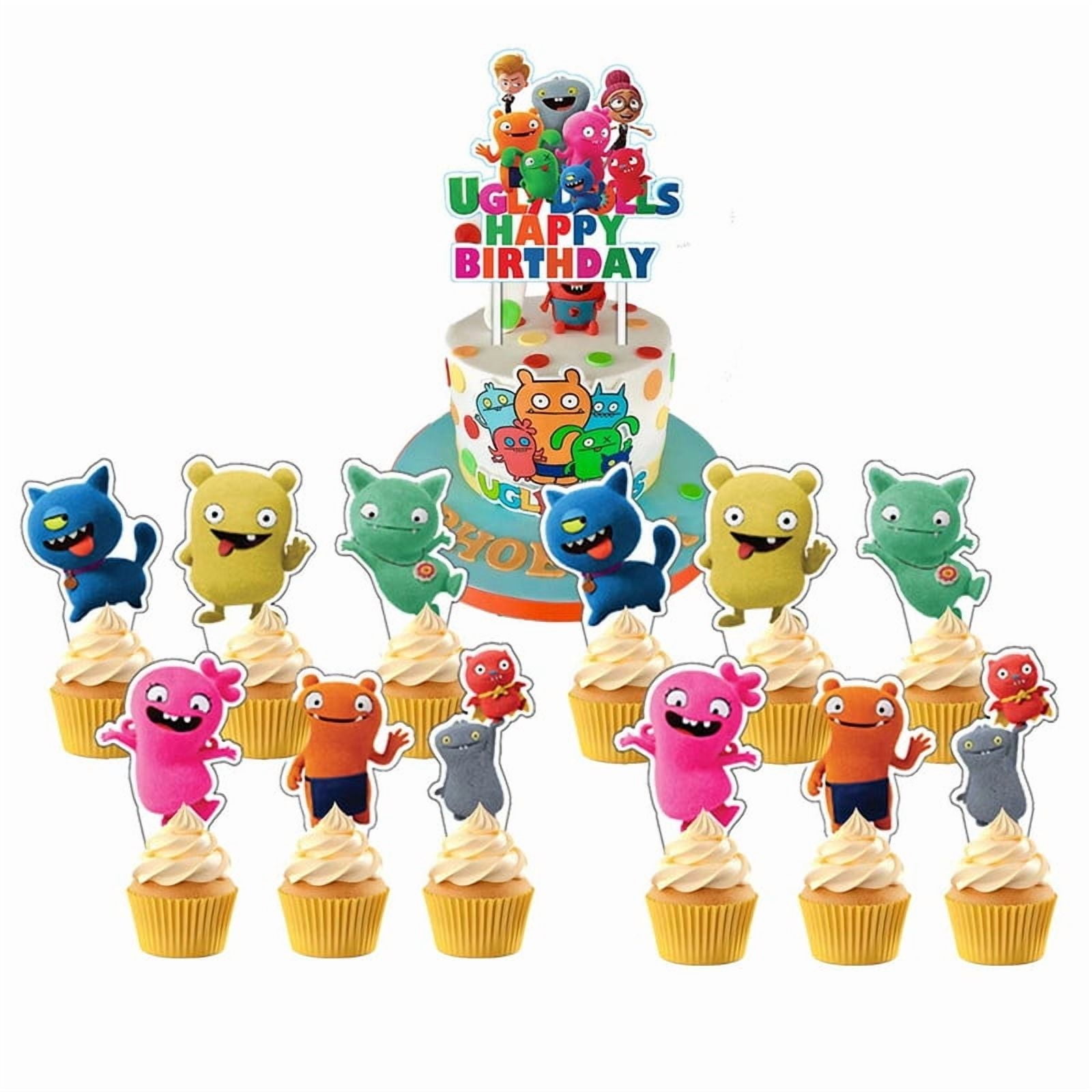 Ugly Doll Cake Topper Cupcake Set Party Supplies Decoration Birthday ...