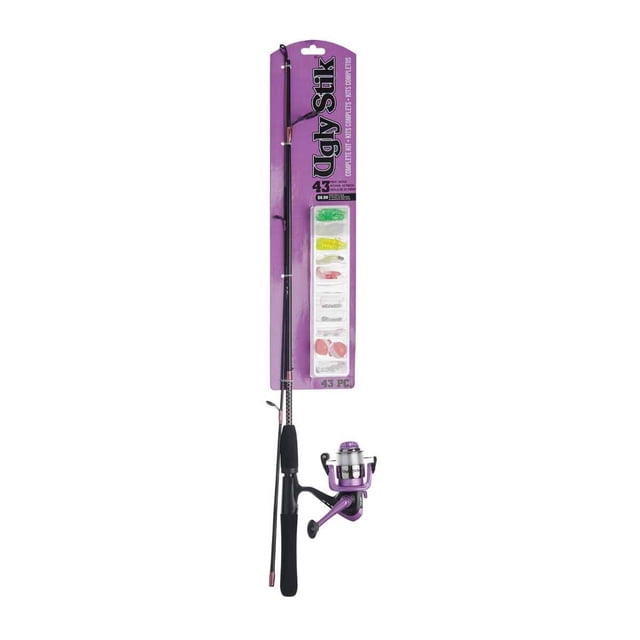 Ugly Stik Complete Ladies Spinning Kit, 5' Light Fishing Rod, 30 Size ...