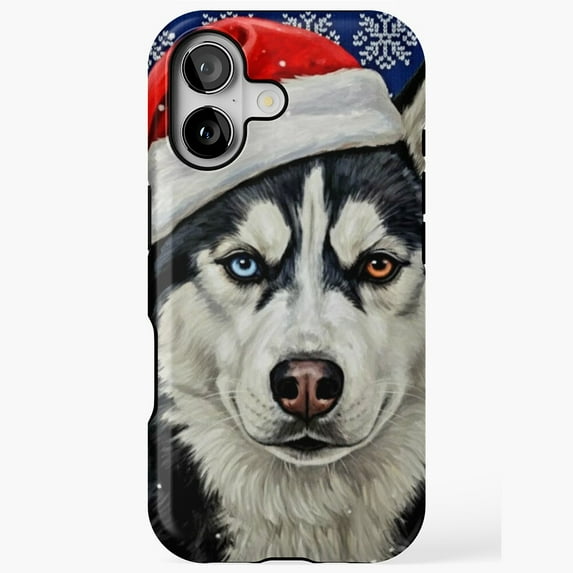 Ugly Sweater Husky Dog Xmas Case for iPhone 11 12 13 14 15 16 17 Pro ...