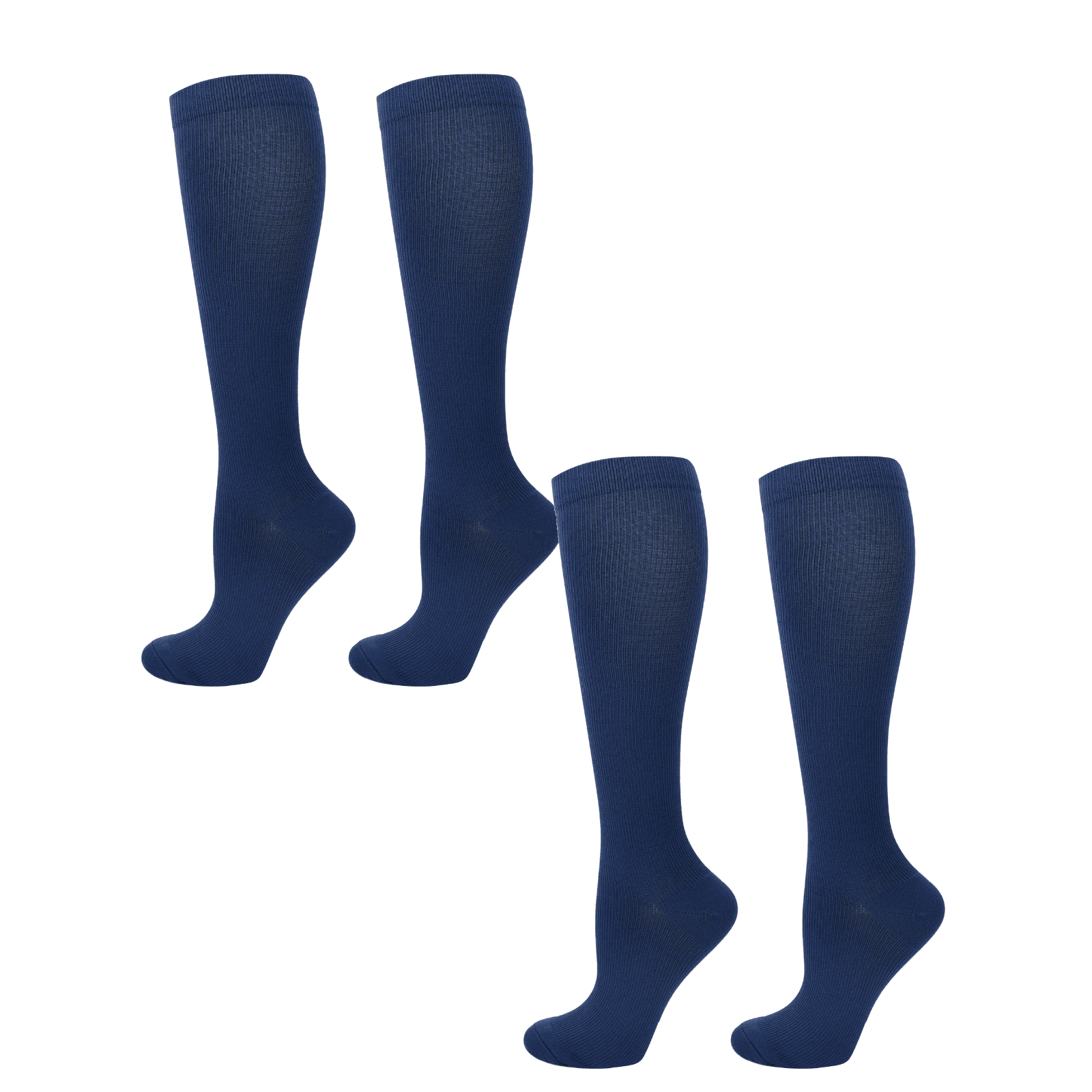 Ugoldhm 2 Pair Mens Compression Socks, 8-15 mmHg Knee High Over Calf ...
