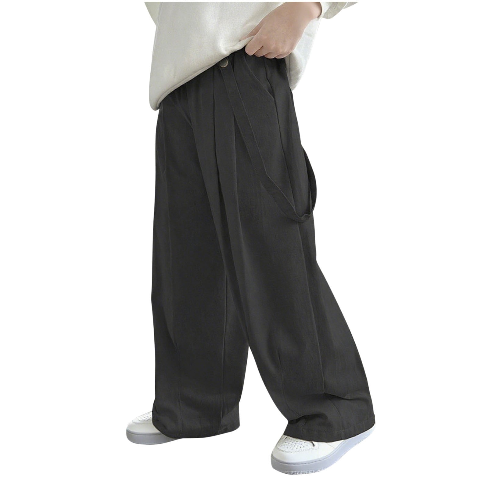 Ugoldhm Boys Wide Leg Pants Baggy Full Length Palazzo Trouser Boys ...