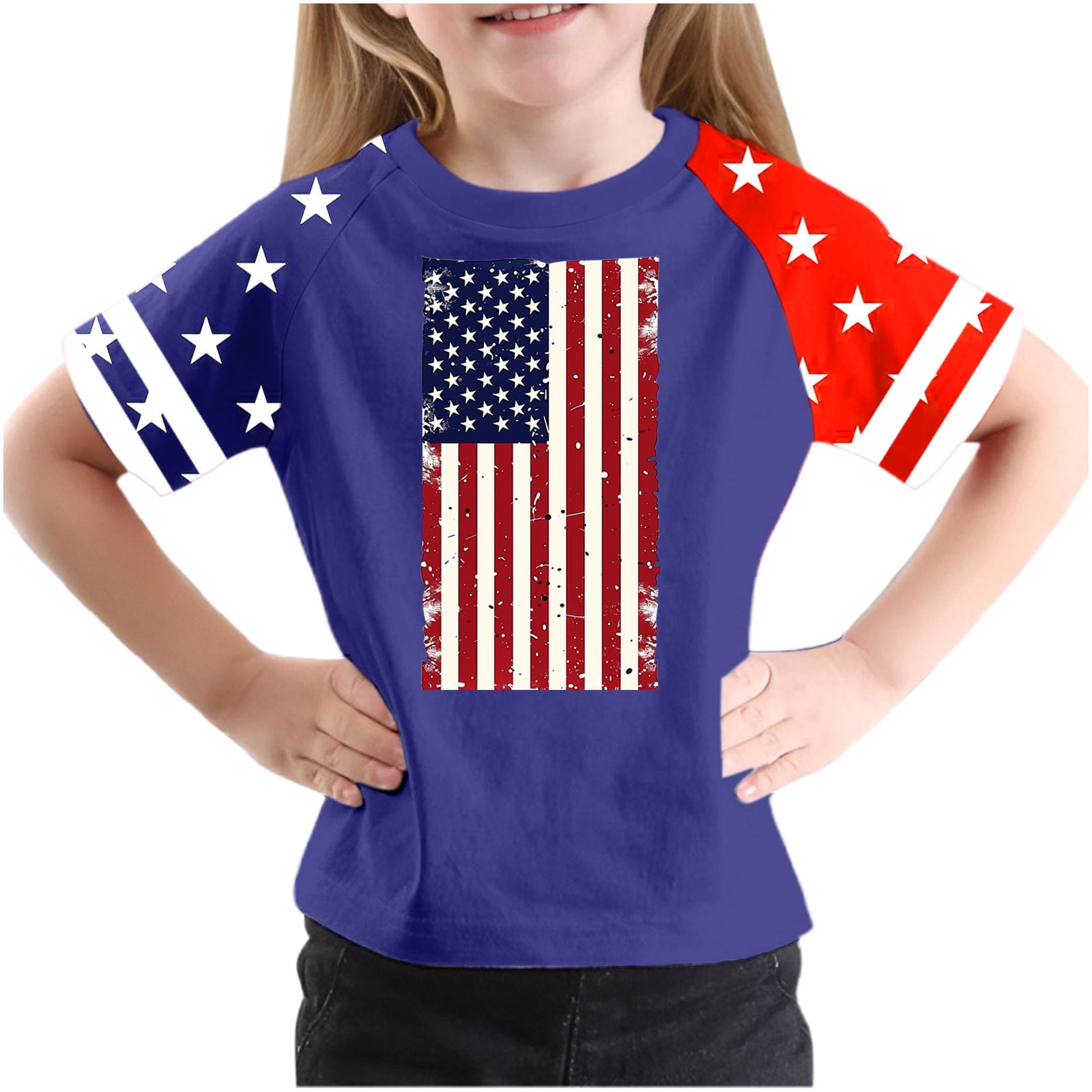 Ugoldhm Fourth of July Boys Short Sleeve T-Shirts Fashion Crew Neck ...