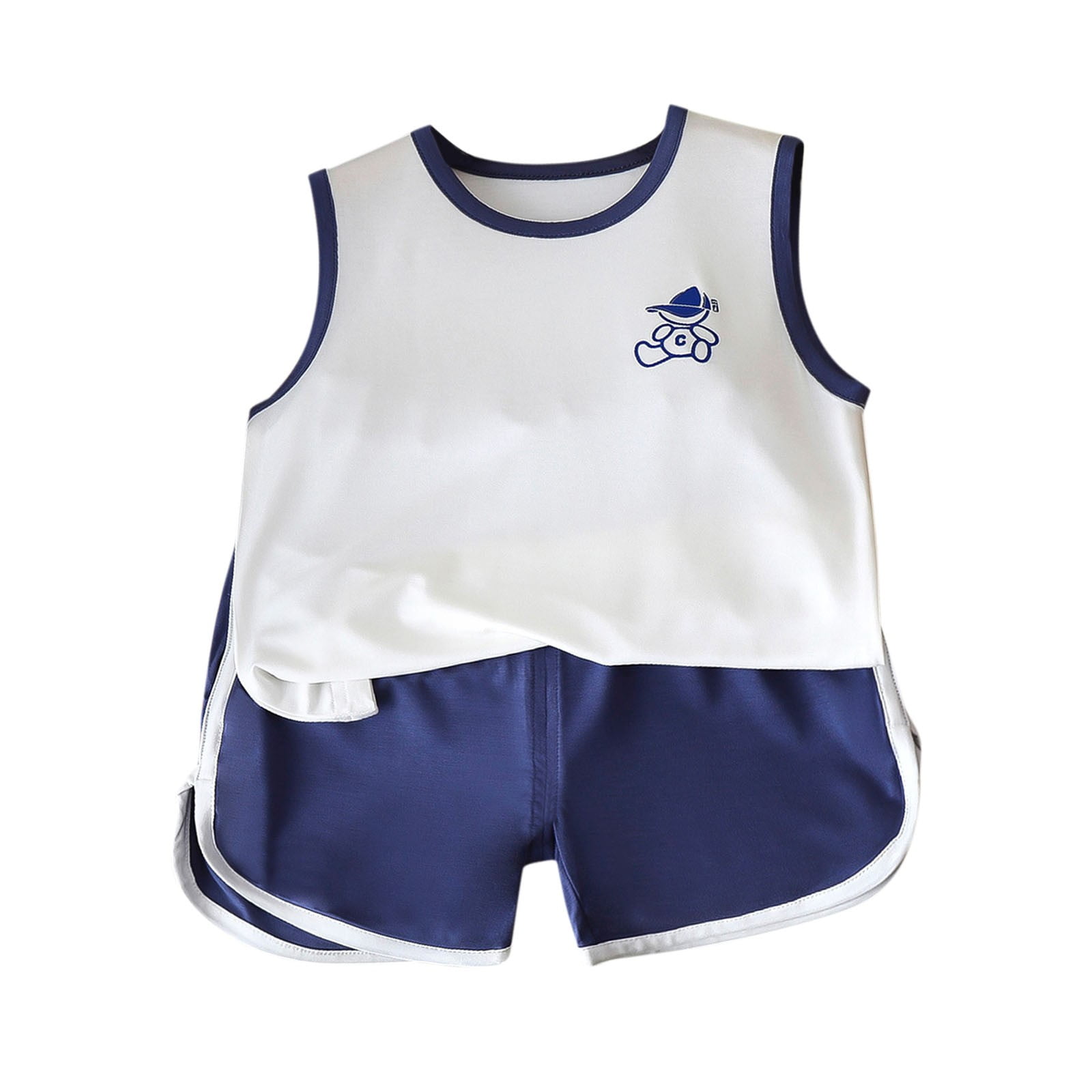 Ugoldhm Girl Boy Clothes Outfits Comfy Crewneck Tank Top and Shorts ...
