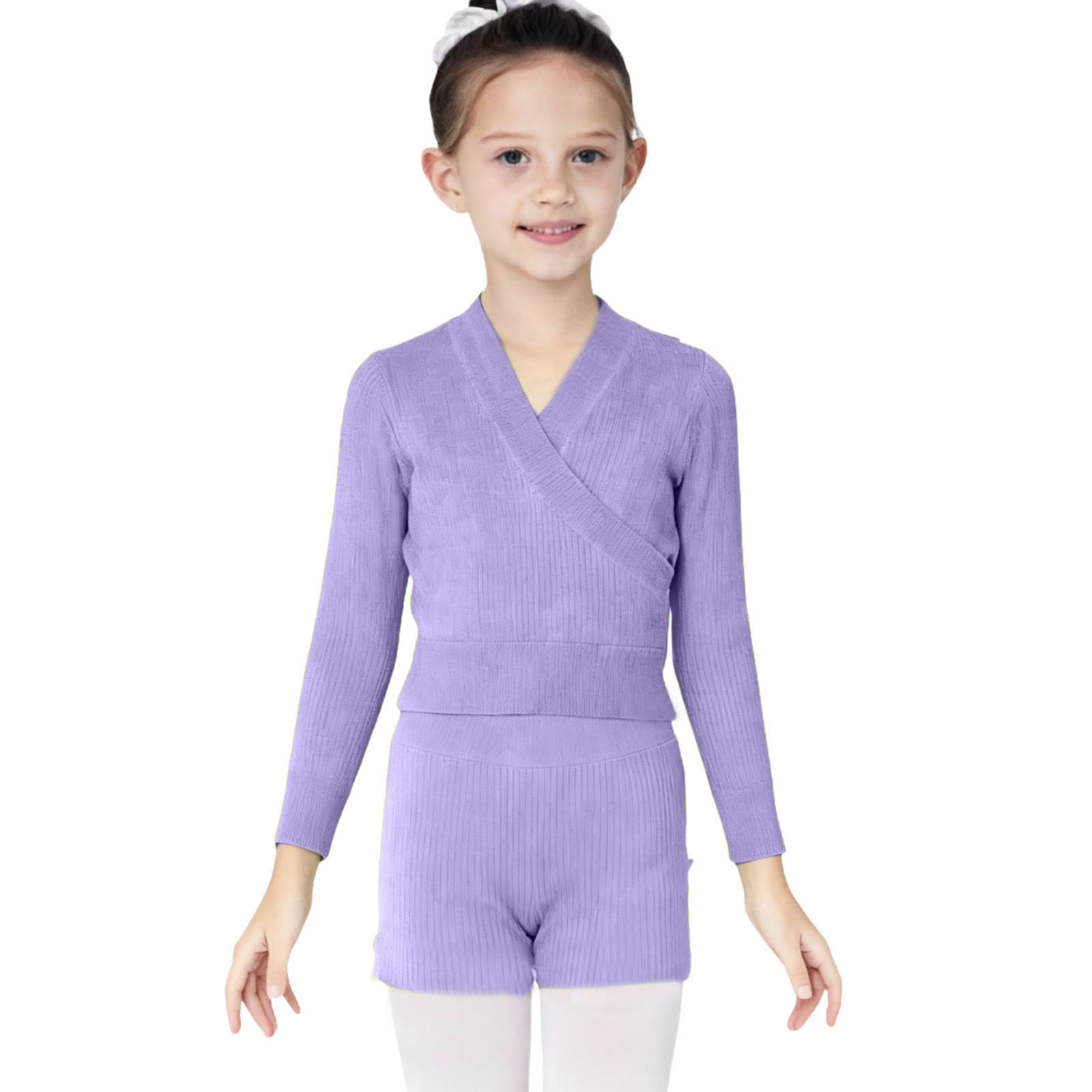 Ugoldhm Girls' Ballet Wrap Top Crop Dance Shawl Cardigan Coat Warm Up ...