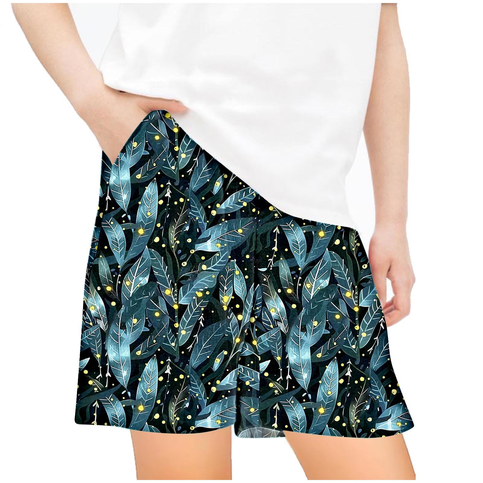 Ugoldhm Girls Shorts Pocket Summer Print Outdoor Activity Casual Shorts ...