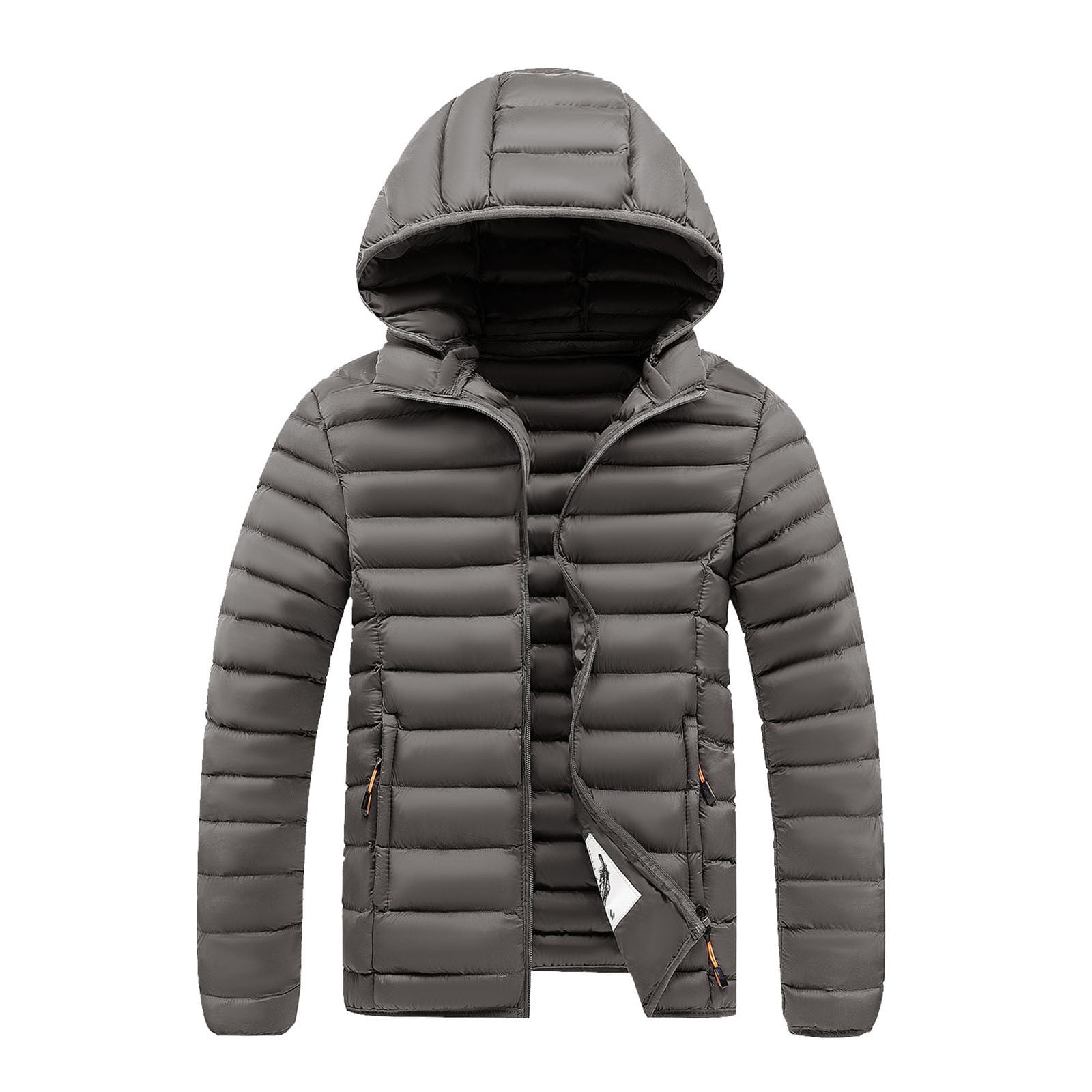 Ugoldhm Men's Quilted Puffer Jacket with Detachable Hood, Lightweight ...