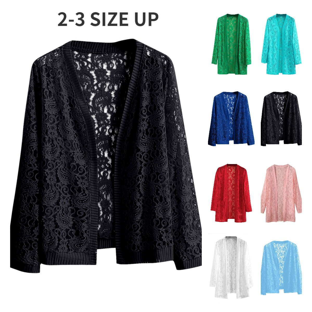Ugoldhm Plus Size Cardigans for Women Clearance - Crochet Cardigan Lace ...