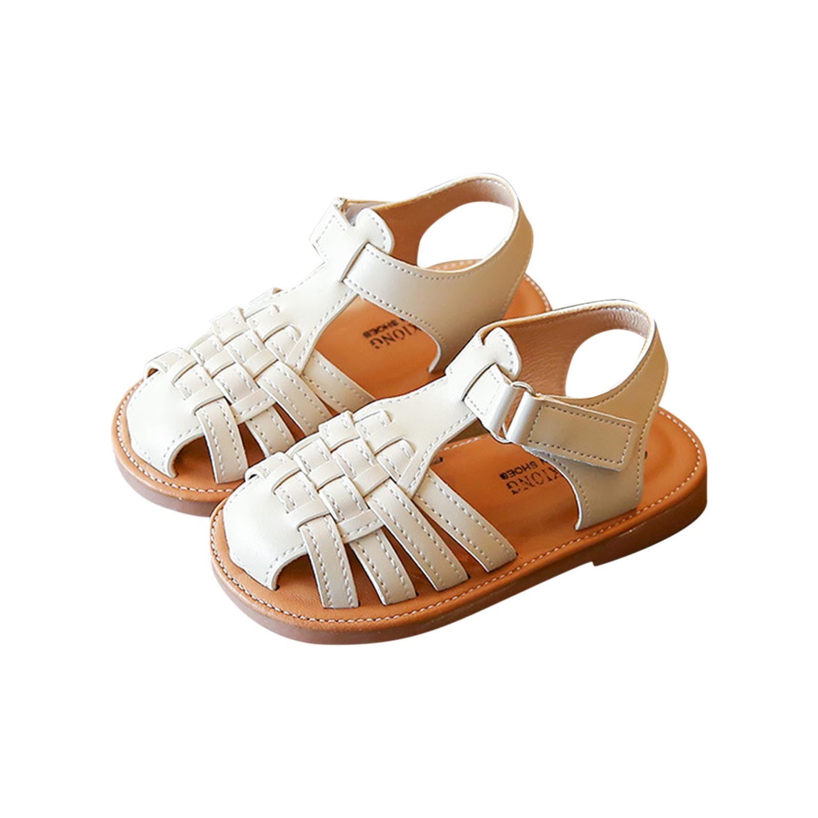 Ugoldhm Toddler & Little Girls Summer Sandals Cut-Out Soft Sole ...