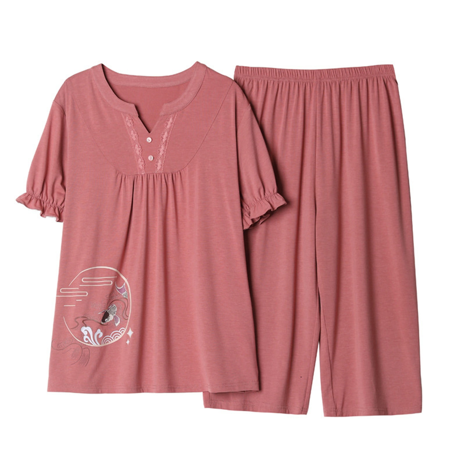 Ugoldhm Womens Pajamas - Summer Cotton Linen Pajamas Sets Round Neck ... Ugoldhm Womens Pajamas - Summer Cotton Linen Pajamas Sets Round Neck ...