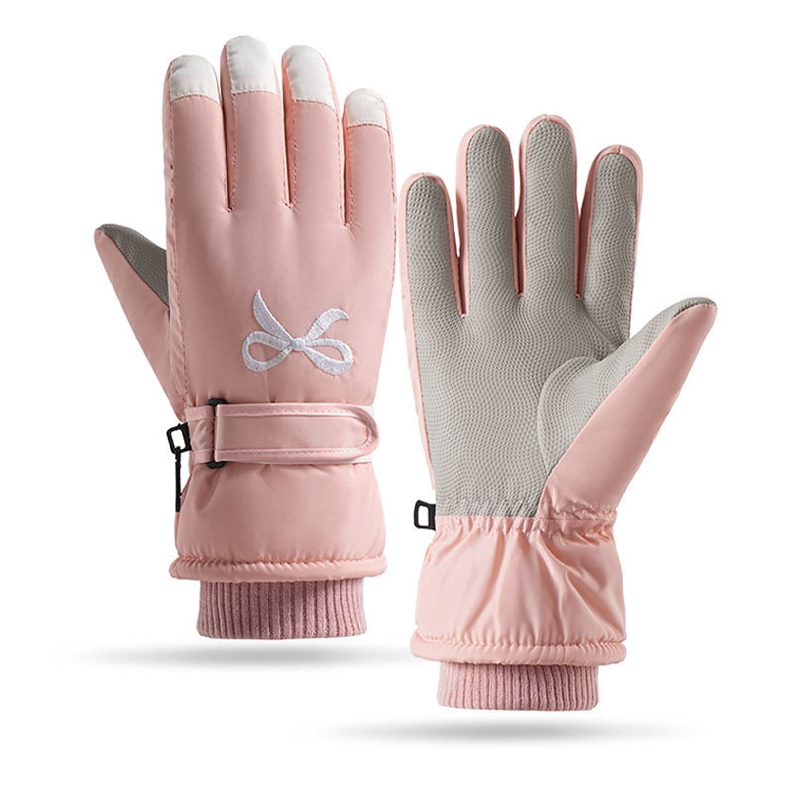 Ugoldhm Womens Winter Ski Gloves - Waterproof Windproof - Touchscreen ...