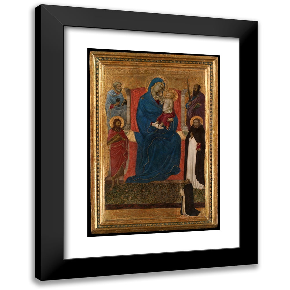 Ugolino di Nerio 14x18 Black Modern Framed Museum Art Print Titled - Virgin and Child Enthroned ...