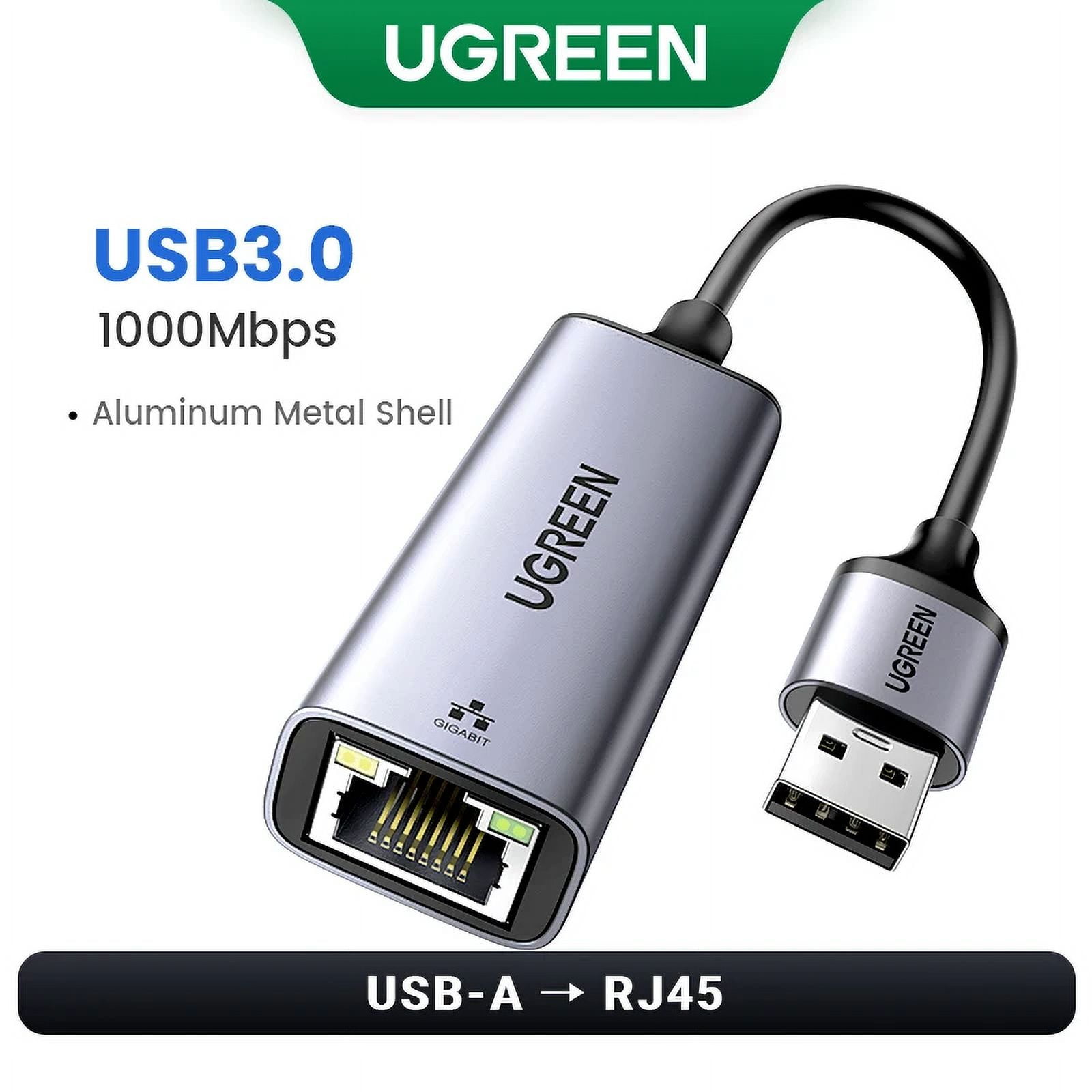 Ugreen USB Ethernet adapter 1000/100Mbps USB3.0 Hub RJ45 Lan for laptop ...