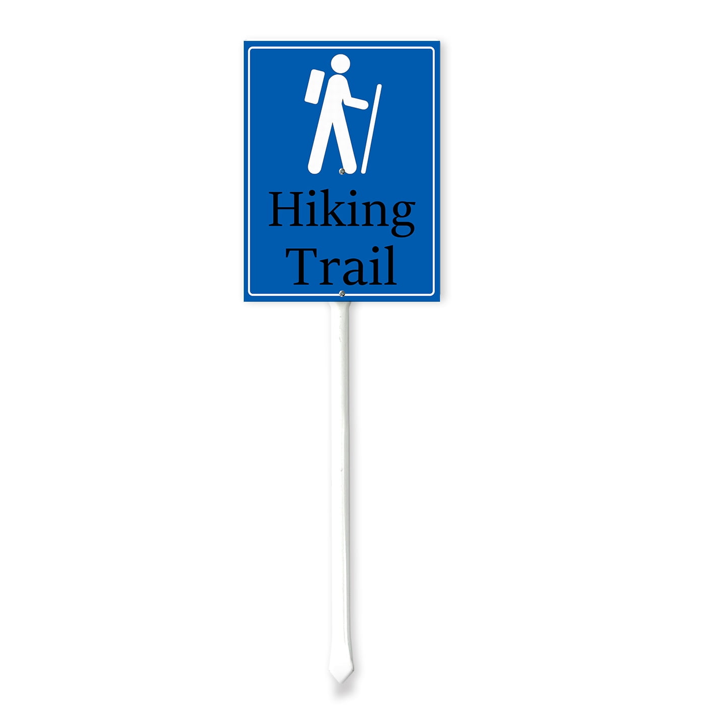 Ugtell Hiking Trail Aluminum Metal Sign 6x4.6inch With Stake Warning ...