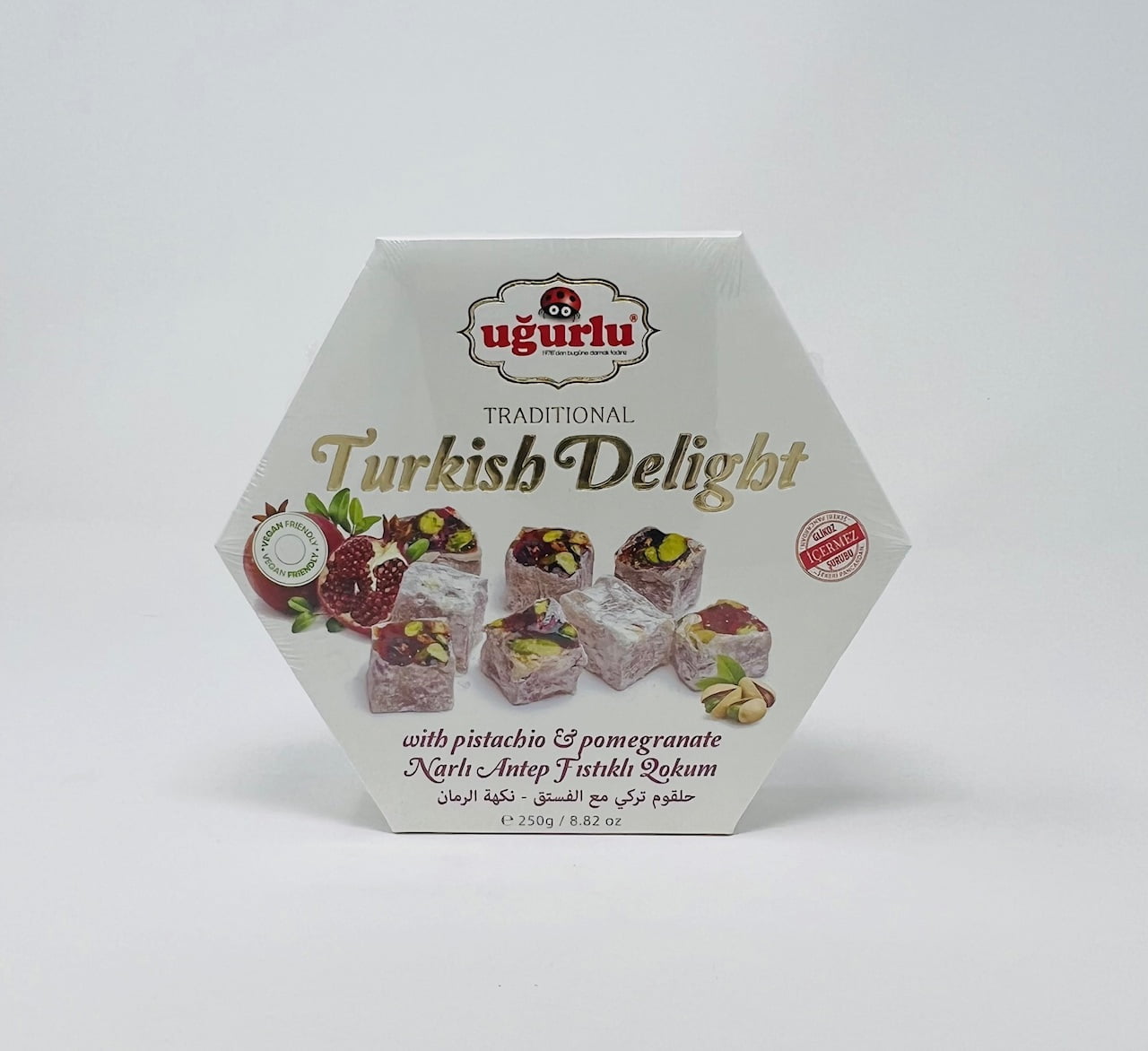 Ugurlu Traditional Turkish Delight with Pistachio & Pomegranate 8.82 oz ...