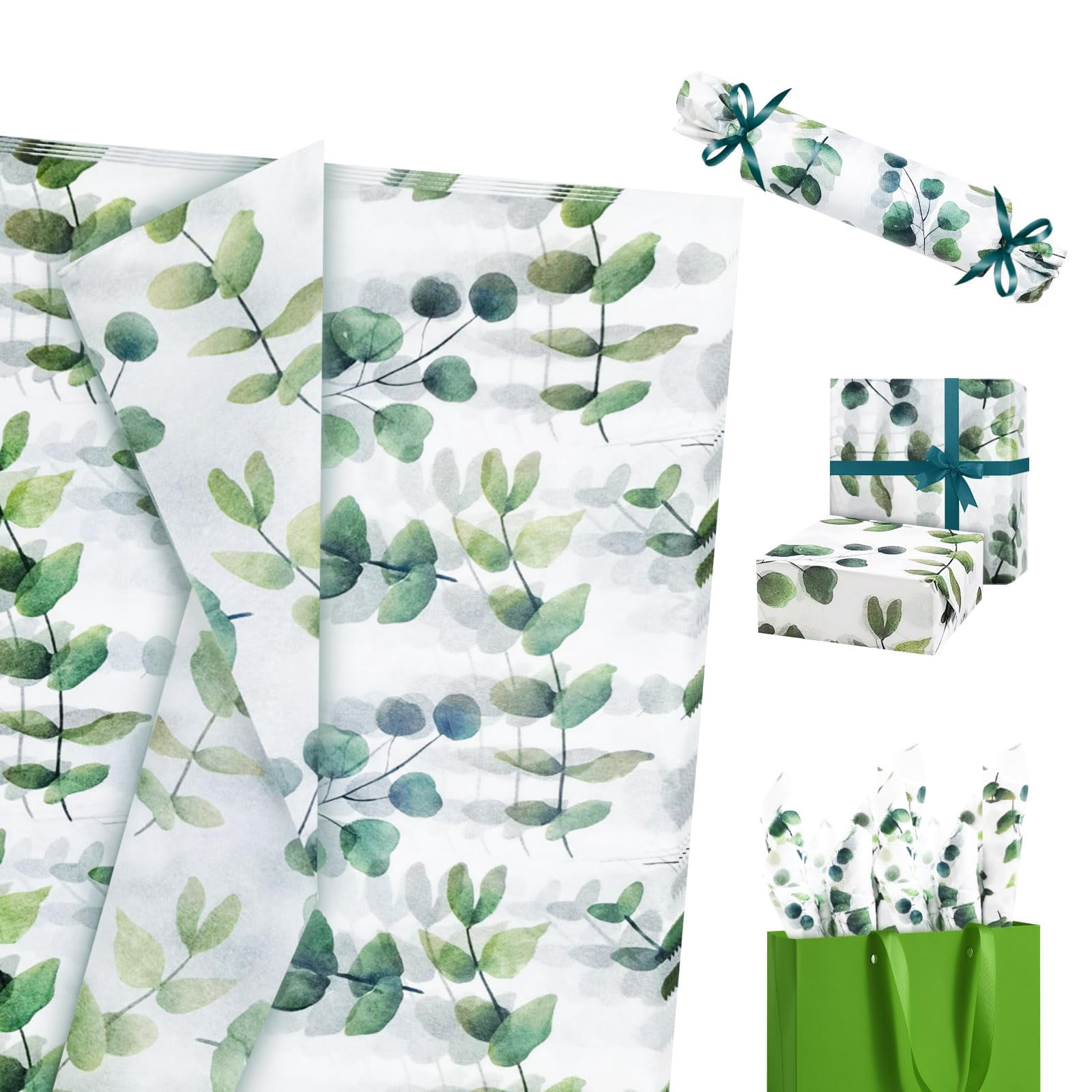UgyDuky Sage Tissue Paper DMF15 100 Sheets Eucalyptus Tissue Paper ...