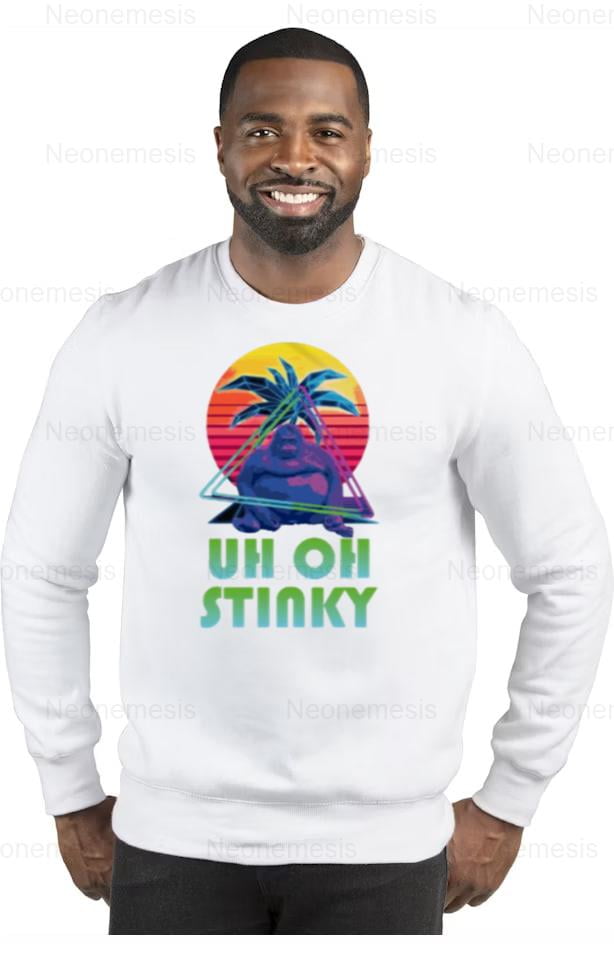 Uh Oh Stinky Poop Le Monke 80s Vaporwave Outrun Style Meme Sweatshirt ...