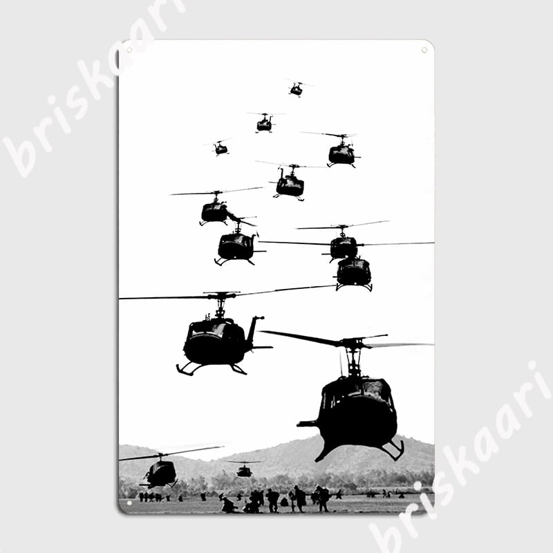 Uh1 Huey Helicopters Poster Metal Plaque Club Club Bar Plaques ...