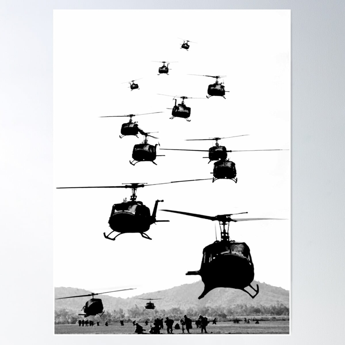 Uh1 Huey Helicopters Poster Wall Art, Modern Wall Decor For Living Room ...