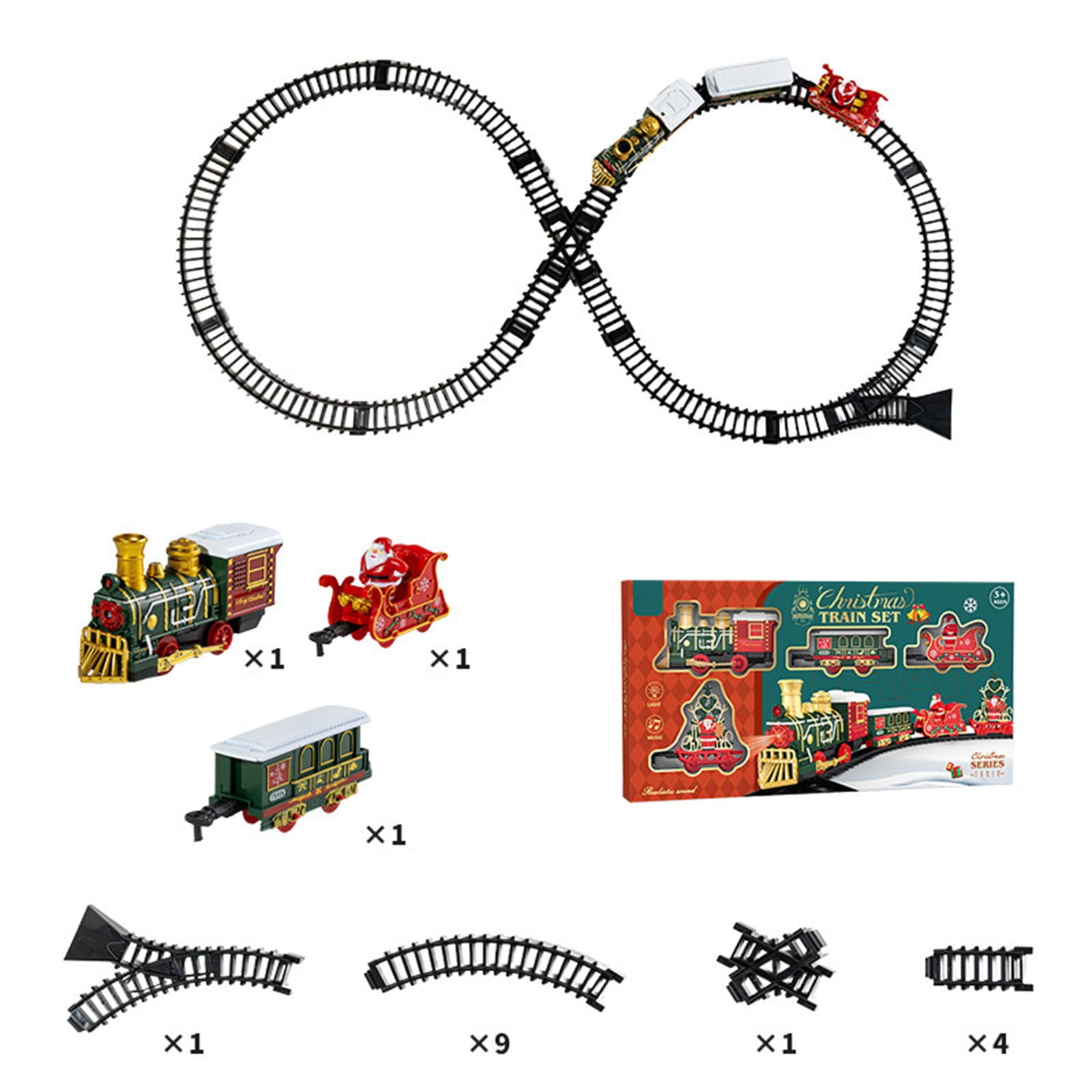 Uhnauch Music Trains Set Toys For Toddlers 2-4, Model Train Santa Claus ...