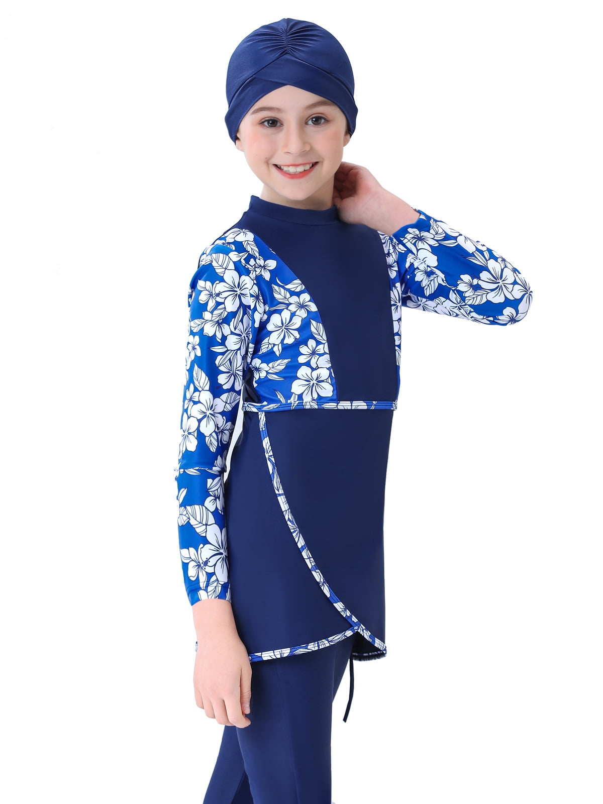 【Uhome】1-12 Years Girls Muslimah Swimsuit for Kids Swimwear suit ...